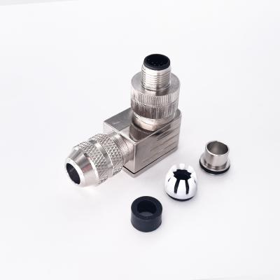 China M12 12 Pin A-Code Field Wireable Connector Male with IP67 Protection for sale
