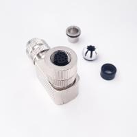 China IP67 Protected 12-Pin A-Code M12 Female Connector with Screw Terminal Connection for Field Wireable Assembly for sale