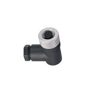 China M12 A-Coded 12-Pin Female Field Wirable Connector with IP67 Protection and 90° Angled Design for sale