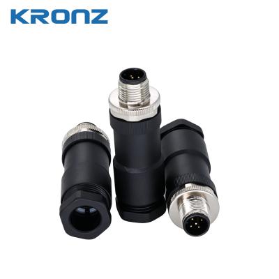 China M12 Male Field Wirable Connector with 5 Pin A-CODE Keying and IP67 Protection for Industrial Automation for sale