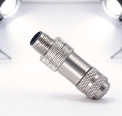 China 12-Pin M12 Female Field Wirable Connector with A-CODE Keying and IP67 Protection for sale