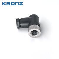 China M12 Female Field Wirable Angled Connector with 12 Pin A-CODE Keying and IP67 Protection for sale