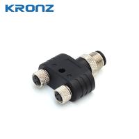 China IP67 M12 Y-distributor with Gold Plated Contacts Compliant with IEC 61076-2-101 Standard for sale