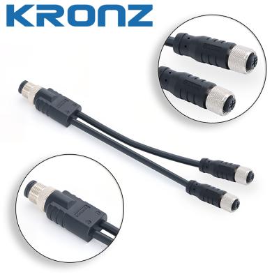 China M12 Y-distributor with Cable Male M12x1 - Female M12x2 for sale