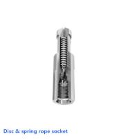 China Oil Well Wireline Tools Disc Spring Rope Socket Slickline Connection 1.250-1.875 inch O.D. with 0.092 inch Wire Size for sale