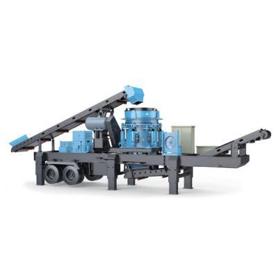 China Portable Cone Crushing Plant, PP Series with Belt Conveyor,Simple Operation for sale