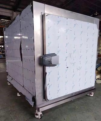 China Customized Hinged Door 150mm Steel Blast Chiller 42KG/M3 Density Deep Freezer Cold Room for sale