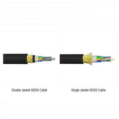 China 48 Core ADSS Fiber Optic Cable G652D Single Mode Aerial for sale