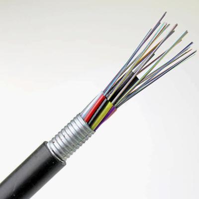 China GYTS Armored Underground Fiber Optic Duct Cable 24 Core OS2 for sale