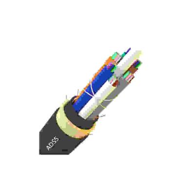 China ADSS Fiber Optic Cable 24 Core 100m Single PE Jacket Aramid Yarn for sale