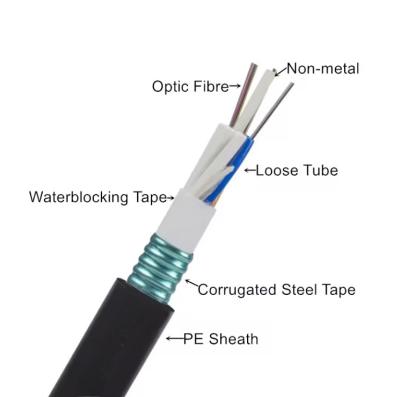 China GYTS Single Mode 24 Core Duct Fiber Optic Cable G.652D for sale