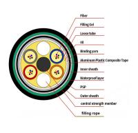 China GYTA53 12 Core Double Armored Direct Burial Fiber Optic Cable for sale