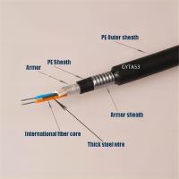 China GYTA53 Double PE Sheath Direct Buried Fiber Optic Cable 12-144 Fibers for sale