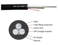 China ASU ADSS Fiber Optic Cable G652D 12 Core FRP Strengthened 80m Span for sale