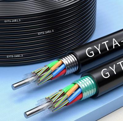 China GYTA Armored Fiber Optic Cable 2-288 Core Duct Cable PE Sheath for sale