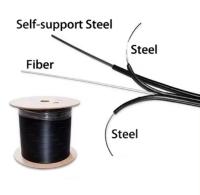 China FTTH Outdoor Drop Cable GJYXCH 2 Core 3 Steel Wires LSZH for sale