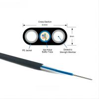 China GYFXTBY-8B1.3 Outdoor Fiber Optic Cable 8 Core Flat Drop PE Sheath for sale