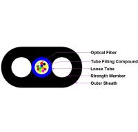 China GYFXTBY Outdoor Aerial Fiber Optic Cable Loose Tube FRP Core for sale