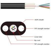 China GYFXTBY Outdoor Aerial Fiber Optic Cable Loose Tube FRP Core for sale