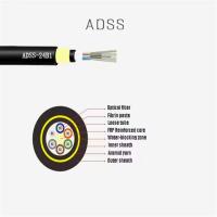 China ADSS Fiber Optic Cable 24 Core PE Sheath All Dielectric Self Supporting for sale