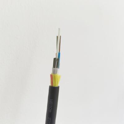 China ADSS Fiber Optic Cable Double Sheath Aramid Yarn FRP Span 80-120M for sale