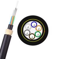 China ADSS Fiber Optic Cable Double Sheath Aramid Yarn FRP Span 80-120M for sale
