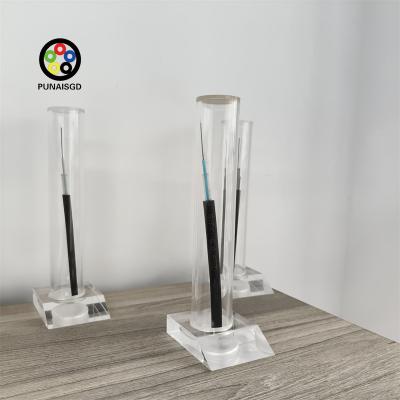 China GYFXTY 12-Core Outdoor Fiber Optic Cable with FRP Strength Member for sale