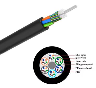 China GYFTY Outdoor Fiber Optic Cable 4-12 Core PE Jacket Duct Laying for sale