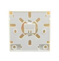China FTTH Fiber Rosette Box 2-Port SC/LC Coupler Wall Mount for sale