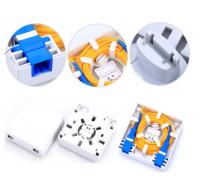 China FTTH Fiber Faceplate SC LC Optical Socket Panel 86x86x25mm for sale