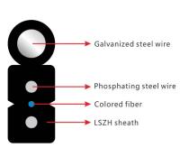 China FTTH Drop Cable GJYXCH 1-8 Core Steel Wire or FRP Outdoor for sale