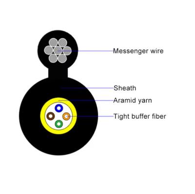 China GYXTC8Y Mini Figure 8 Aerial Fiber Optic Cable 6 Core G652D for sale