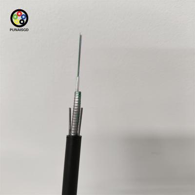 China 24 Core Single Mode Armored Fiber Optic Cable Steel Tape PE Jacket for sale