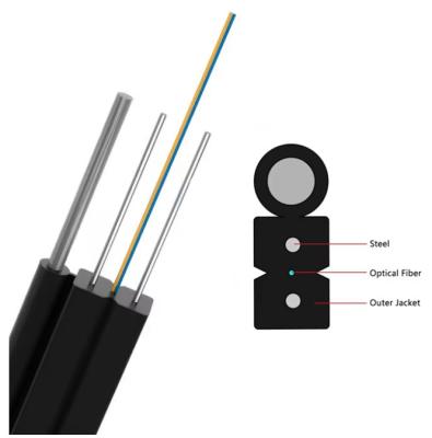 China FTTH Drop Cable GJYXCH-1B6 1 Core 3 Steel Wire G657A1 Outdoor for sale