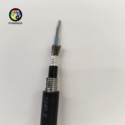 China GYTZA53 12-Core Double Armored Fiber Optic Cable for Direct Burial for sale