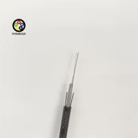 China Single Mode Aerial Fiber Optic Cable GYXTW 2-24 Core Steel Armoured for sale