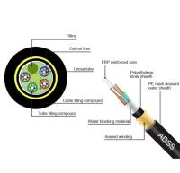 China ADSS Fiber Optic Cable Single Mode G652D Double Jacket HDPE MDPE for sale