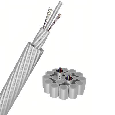 China OPGW Optical Ground Wire Cable 12-144 Cores AA/ACS Overhead for sale