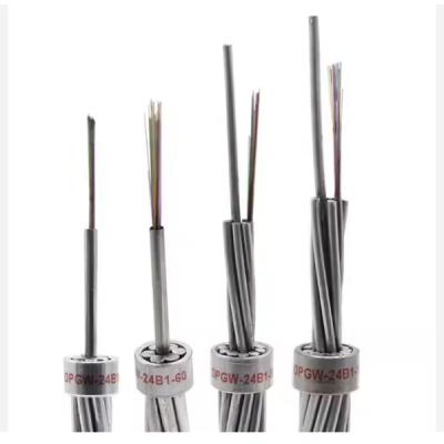 China OPGW Cable 50 Square AA/ACS Wire 12-144 Cores Overhead Installation for sale