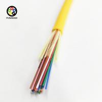 China GJFJV Indoor Fiber Optic Cable 12 Core PVC Yellow for sale