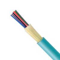 China 24 Core OM4 OM3 Indoor Fiber Optic Cable LSZH AQUA 8.5mm for sale