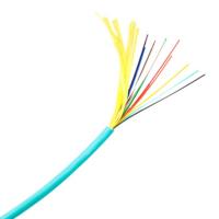 China 24 Core OM4 OM3 Indoor Fiber Optic Cable LSZH AQUA 8.5mm for sale