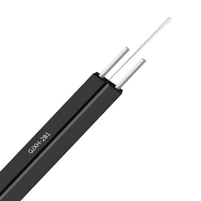 China GJXH Indoor FTTH Fiber Optic Cable G652D 1-12 Core LSZH for sale