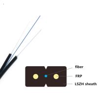 China GJXH 6-Core Indoor Fiber Optic Cable Black FTTX Network for sale