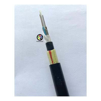 China ADSS Fiber Optic Cable 24 Core Single Jacket PE Aramid Yarn for sale