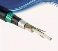 China GYFTA53 Direct Buried Outdoor Optical Cable 12 Cores Double PE Sheath for sale