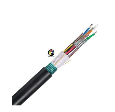 China 12 Fiber OS2 Armored Duct Cable GYTS-24B1.3 Steel Tape PE Jacket for sale