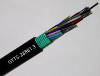 China 12 Fiber OS2 Armored Duct Cable GYTS-24B1.3 Steel Tape PE Jacket for sale