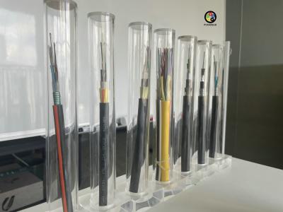 China 96 Core ADSS Fiber Optic Cable Black LSZH Aerial Installation for sale