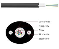 China GYFXTBY Outdoor Fiber Optic Cable 2-12 Core Single Mode Aerial for sale